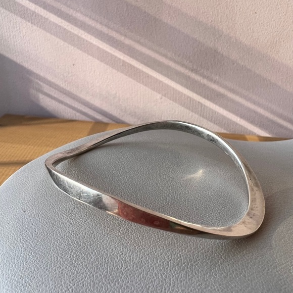 Jewelry | Vintage Mexico Artisan Crafted Modernist Bangle Bracelet 925 ...